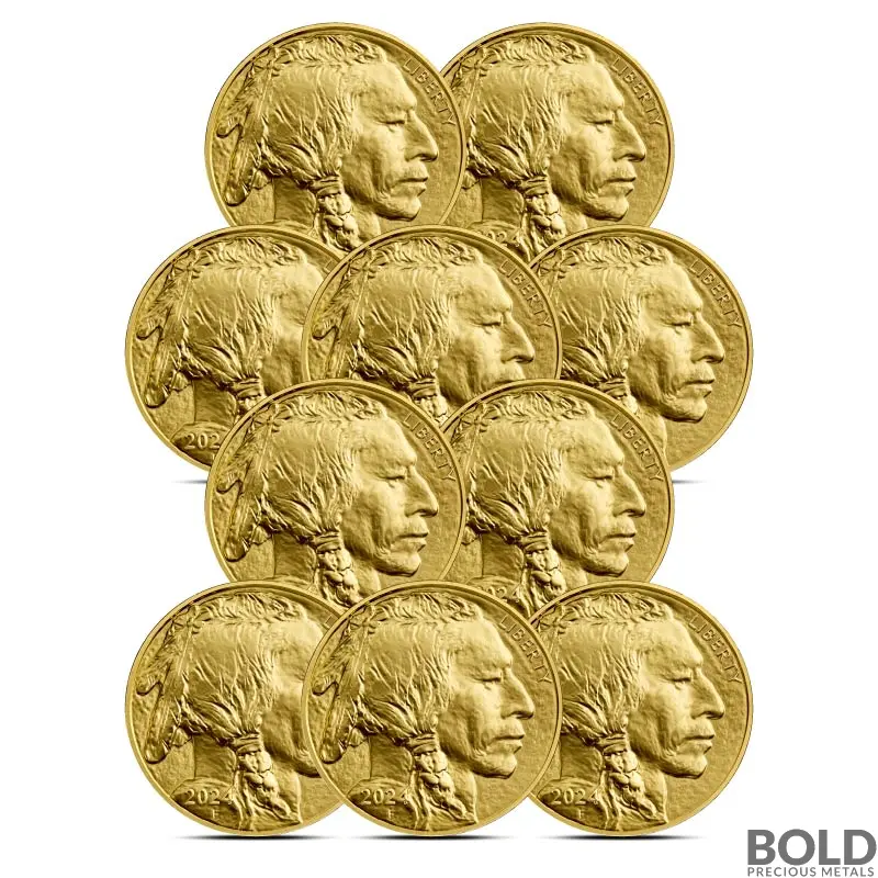 2024 1 oz American Buffalo Gold Coin BU (Lot of 10)